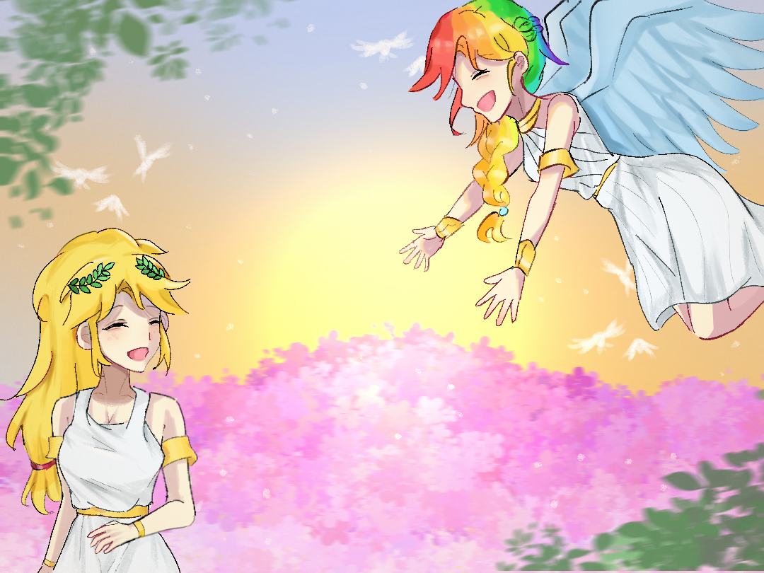 #3356700 - safe, artist:dash759655, applejack, rainbow dash, human ...