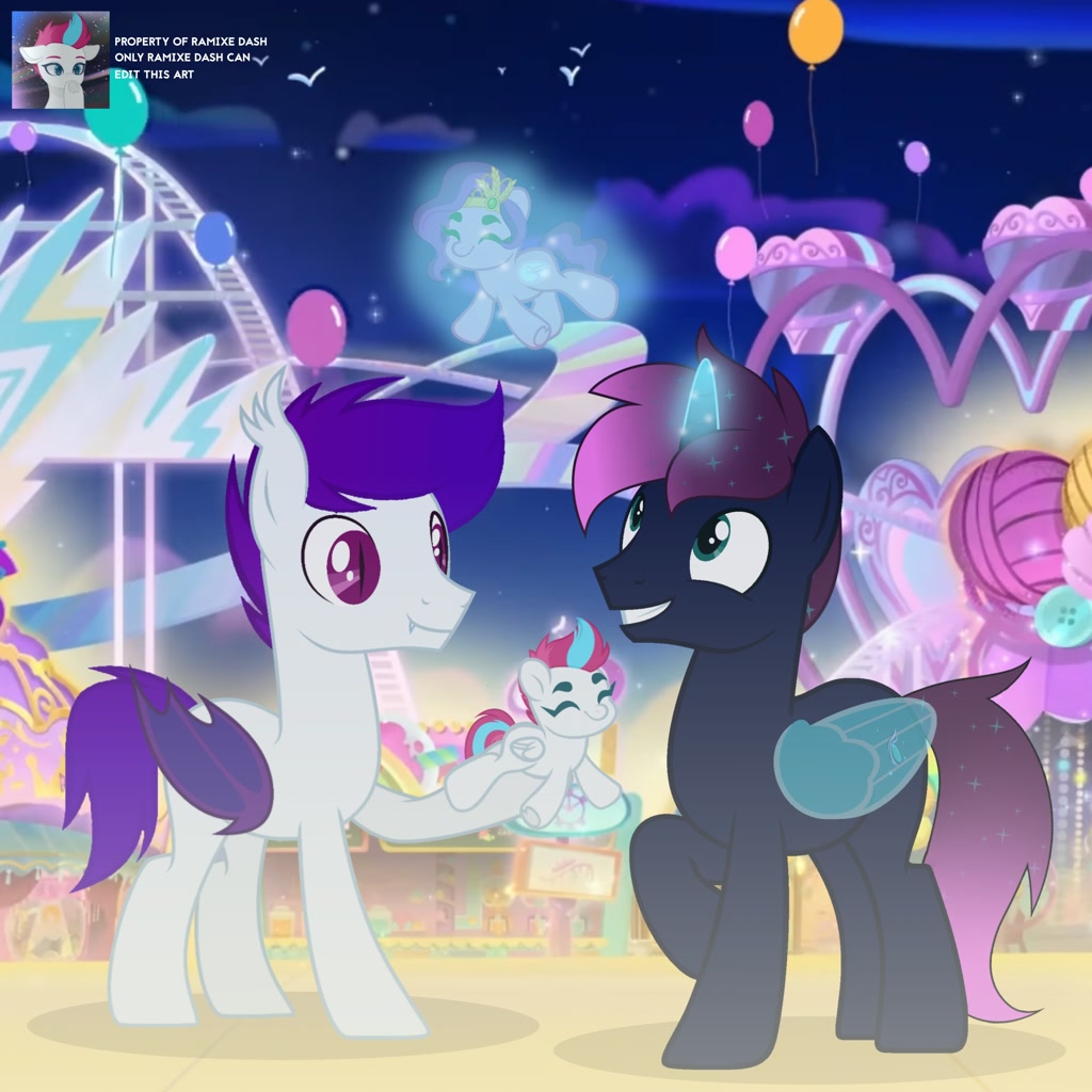 #3356907 - safe, artist:ramixe dash, zipp storm, oc, oc:lightning stars ...