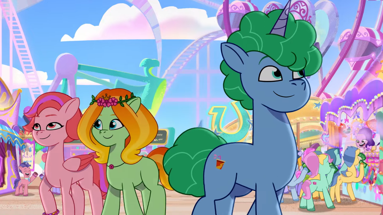 #3373829 - safe, screencap, delightful trifle, elderberry blossom, flowa queen, lemon gear ...