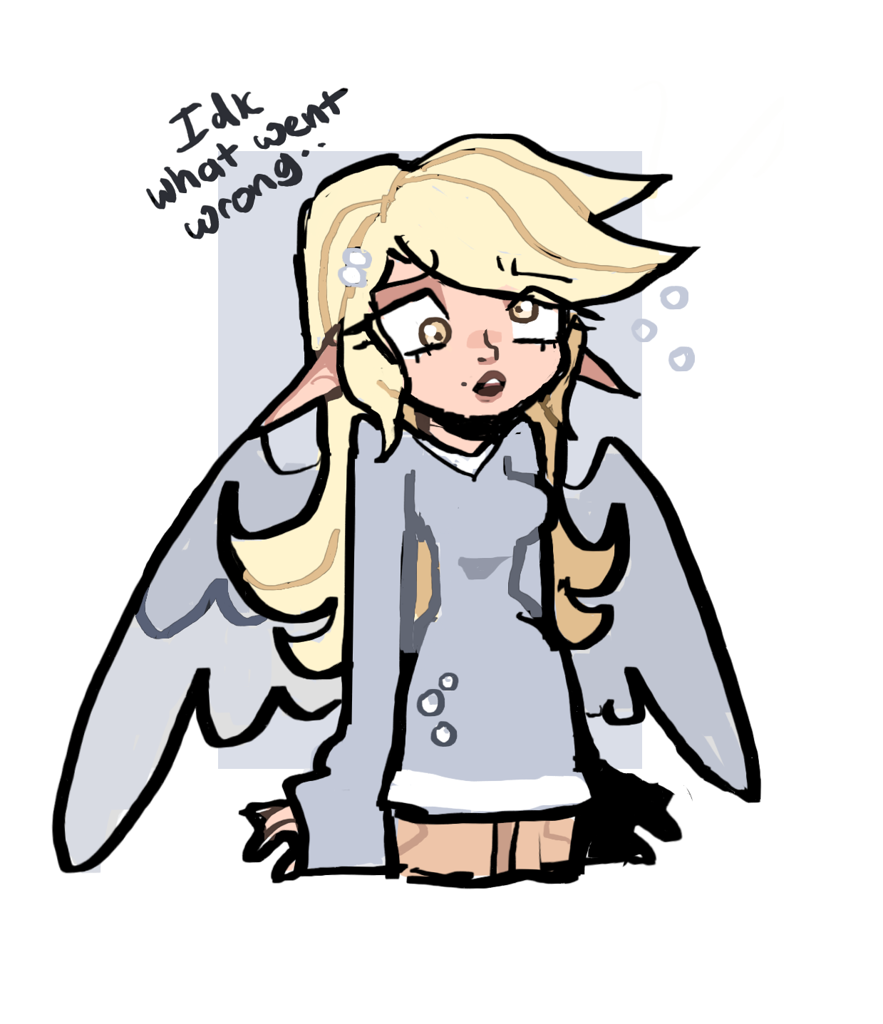 #3374194 - safe, artist:linatron, derpy hooves, human, pegasus, g4, elf ears, floppy ears ...