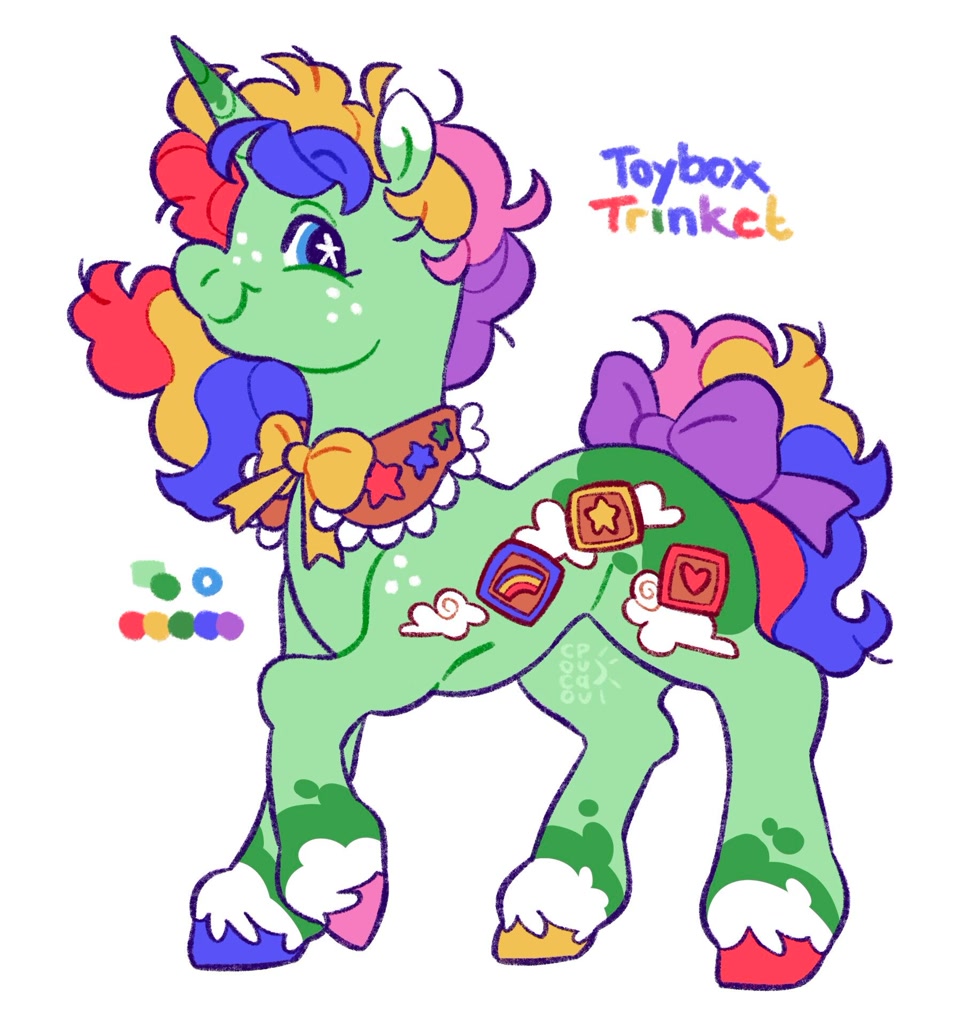 #3374673 - safe, artist:cocopudu, oc, oc only, oc:toybox trinket, pony ...