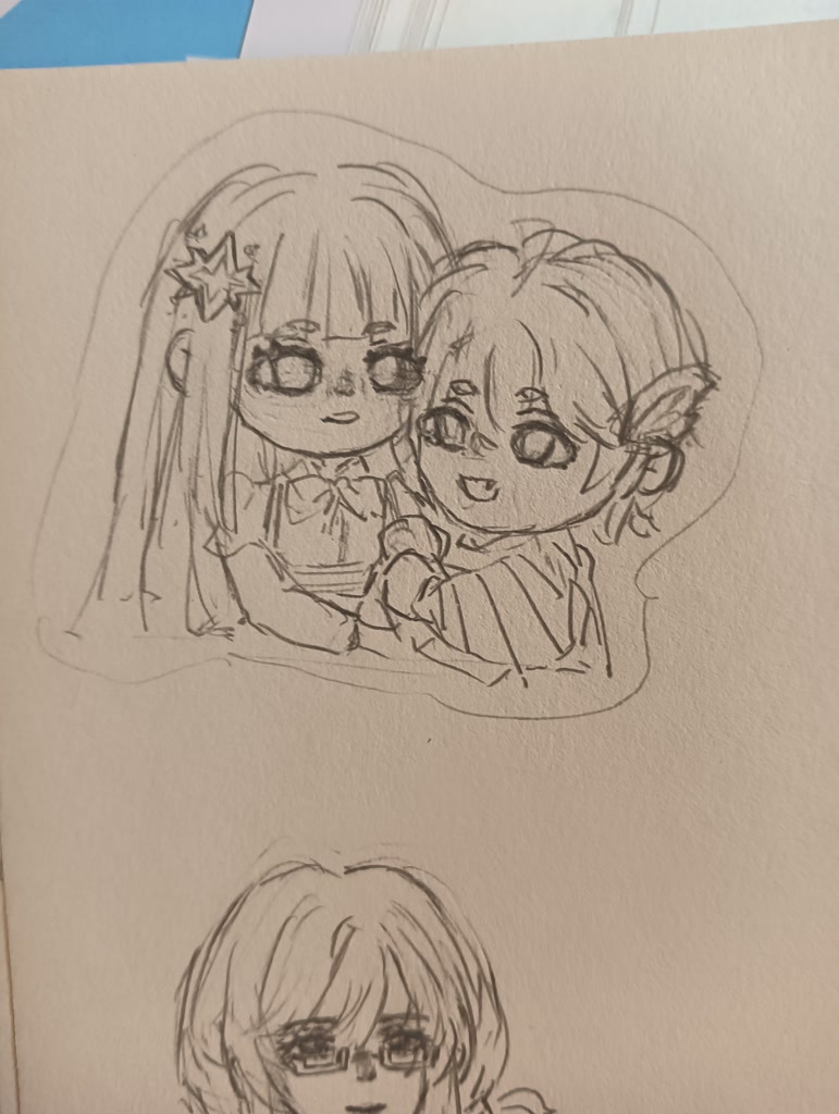 #3357522 - safe, artist:mianwith6k, human, duo, humanized, pencil ...