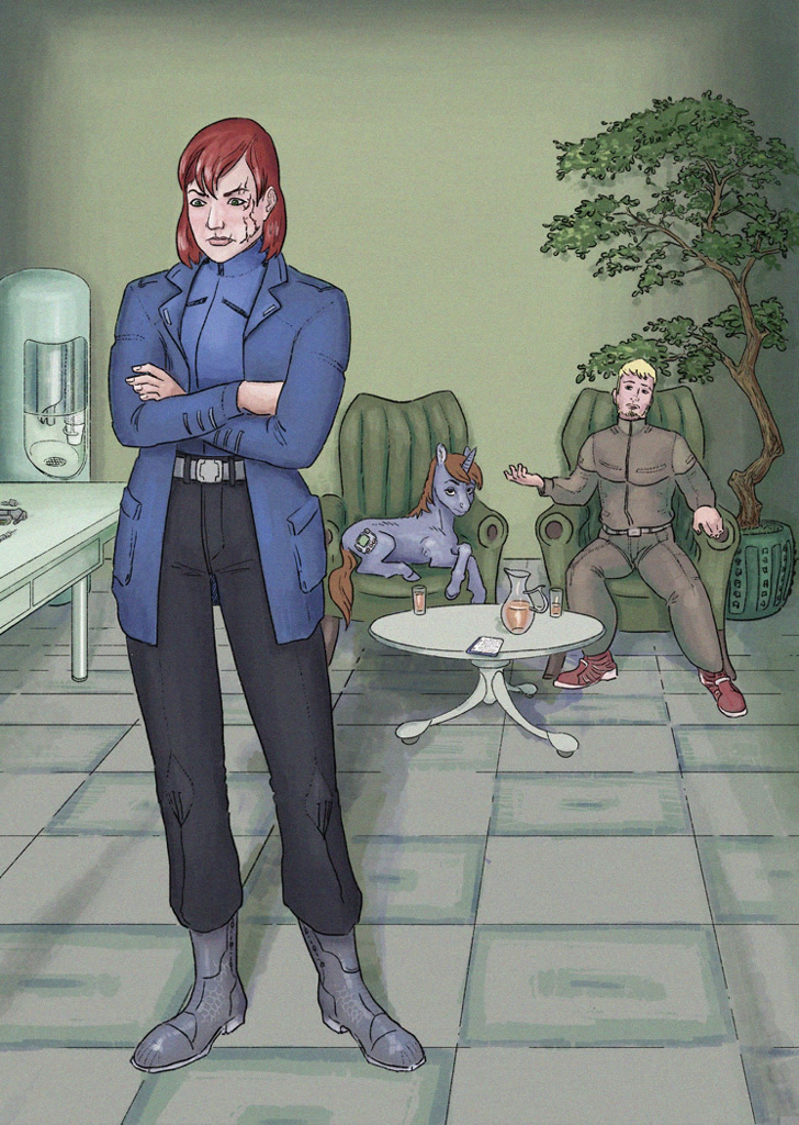 #3357886 - safe, artist:adeptus-monitus, oc, oc:littlepip, human, pony ...