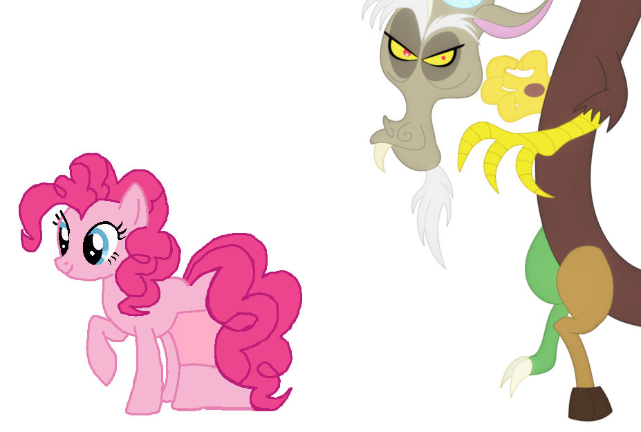 #3357889 - safe, artist:qjosh, discord, pinkie pie, draconequus, earth ...