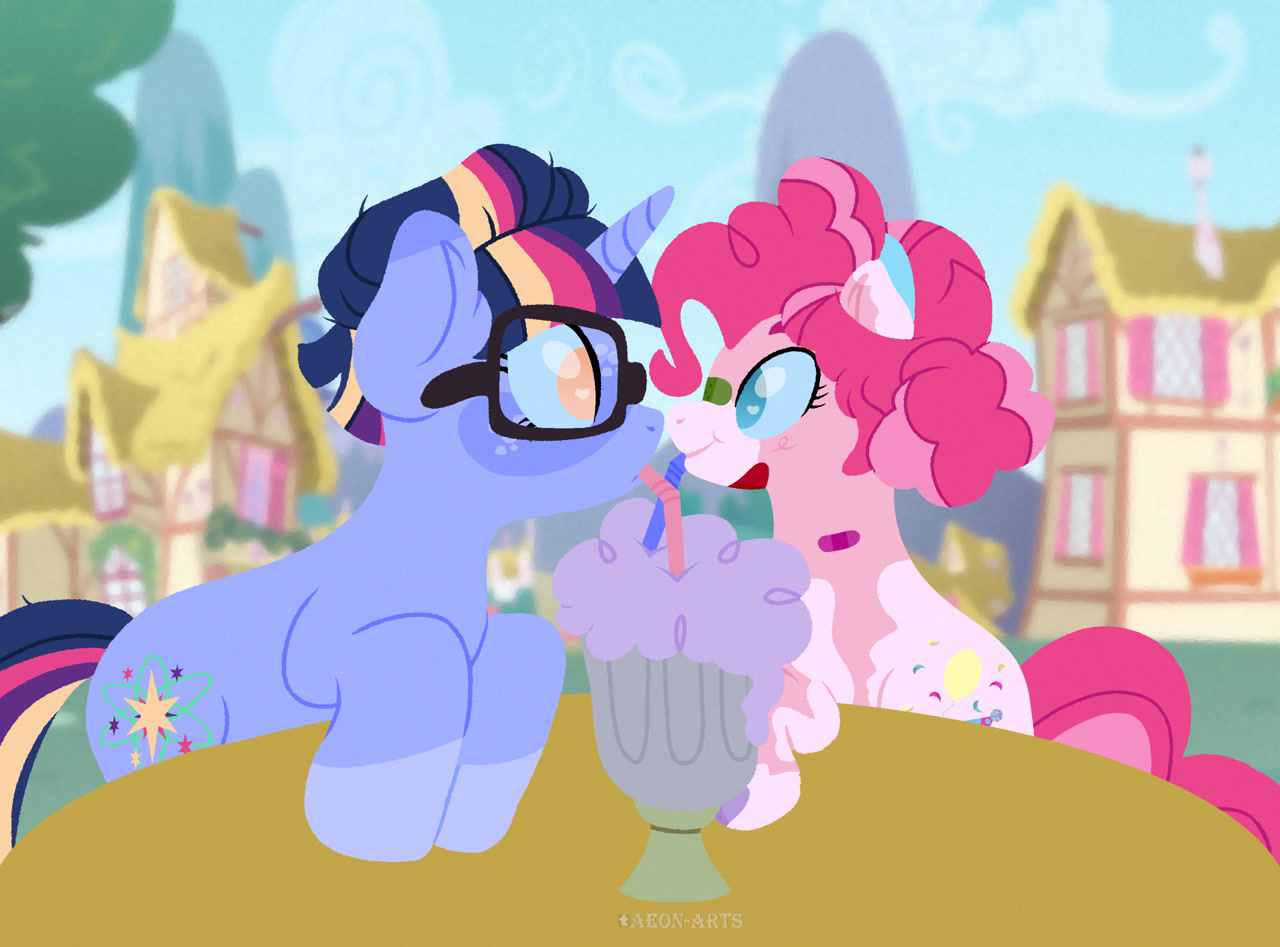 #3359699 - safe, artist:aeon-arts, pinkie pie, twilight sparkle, earth ...
