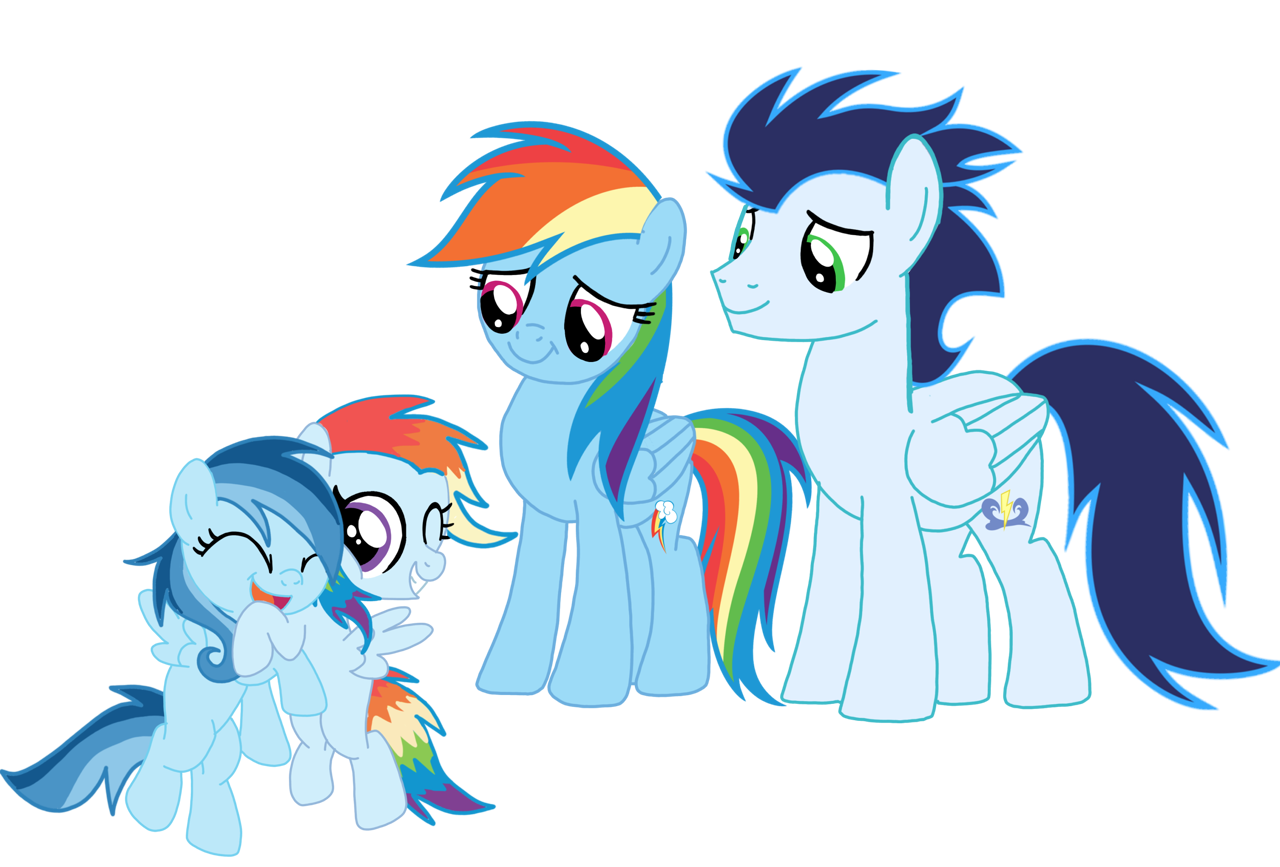#3359848 - artist needed, safe, rainbow dash, soarin', oc, oc:ragtag ...