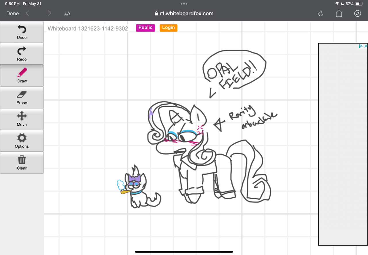 #3375196 - safe, artist:trixxiefloof, opalescence, rarity, pony ...