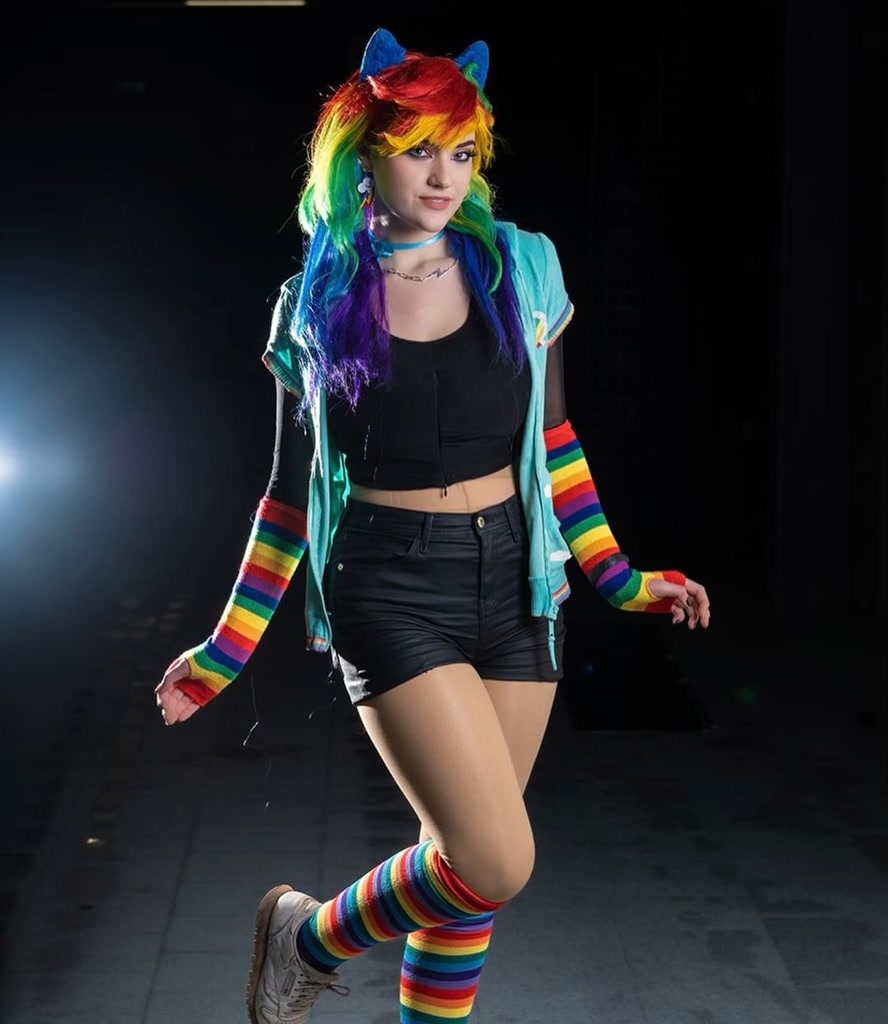 #3380556 - safe, artist:gianaxrose, rainbow dash, human, g4, clothes ...