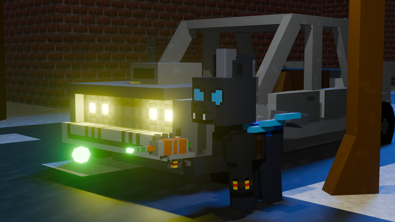 #3380707 - safe, artist:mint pill, changeling, blockbench, car, fallout ...