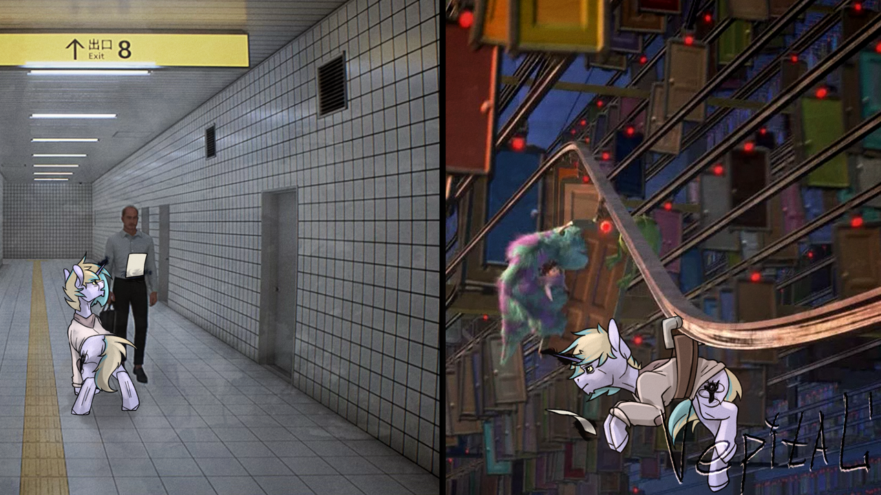 #3381186 - safe, artist:vepital', oc, oc only, human, pony, unicorn ...