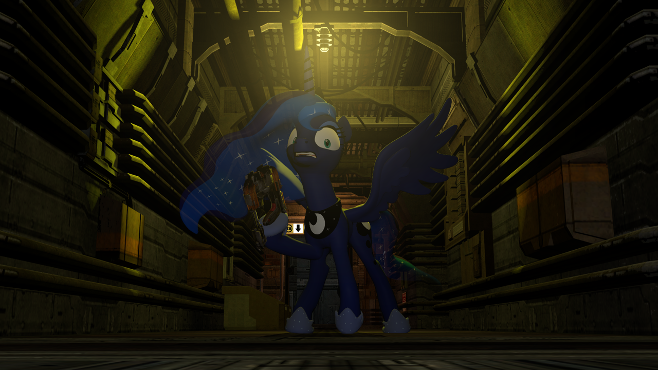 #3382575 - safe, artist:gmodponies, princess luna, alicorn, pony, g4 ...