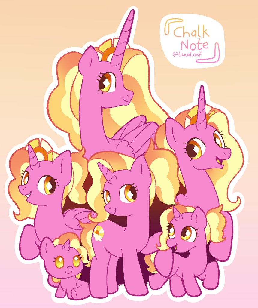 #3383455 - safe, artist:chalk_note, luster dawn, alicorn, pony, unicorn ...