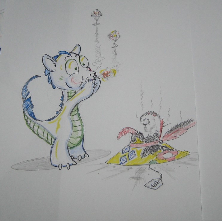 #3383598 - safe, artist:hillbe, oc, oc only, oc:spike jr., dracony ...