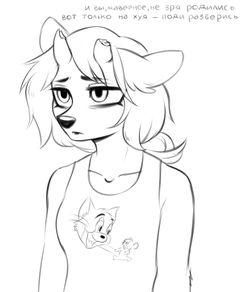 #3384002 - safe, artist:alunedoodle, oc, oc only, deer, anthro, broken ...