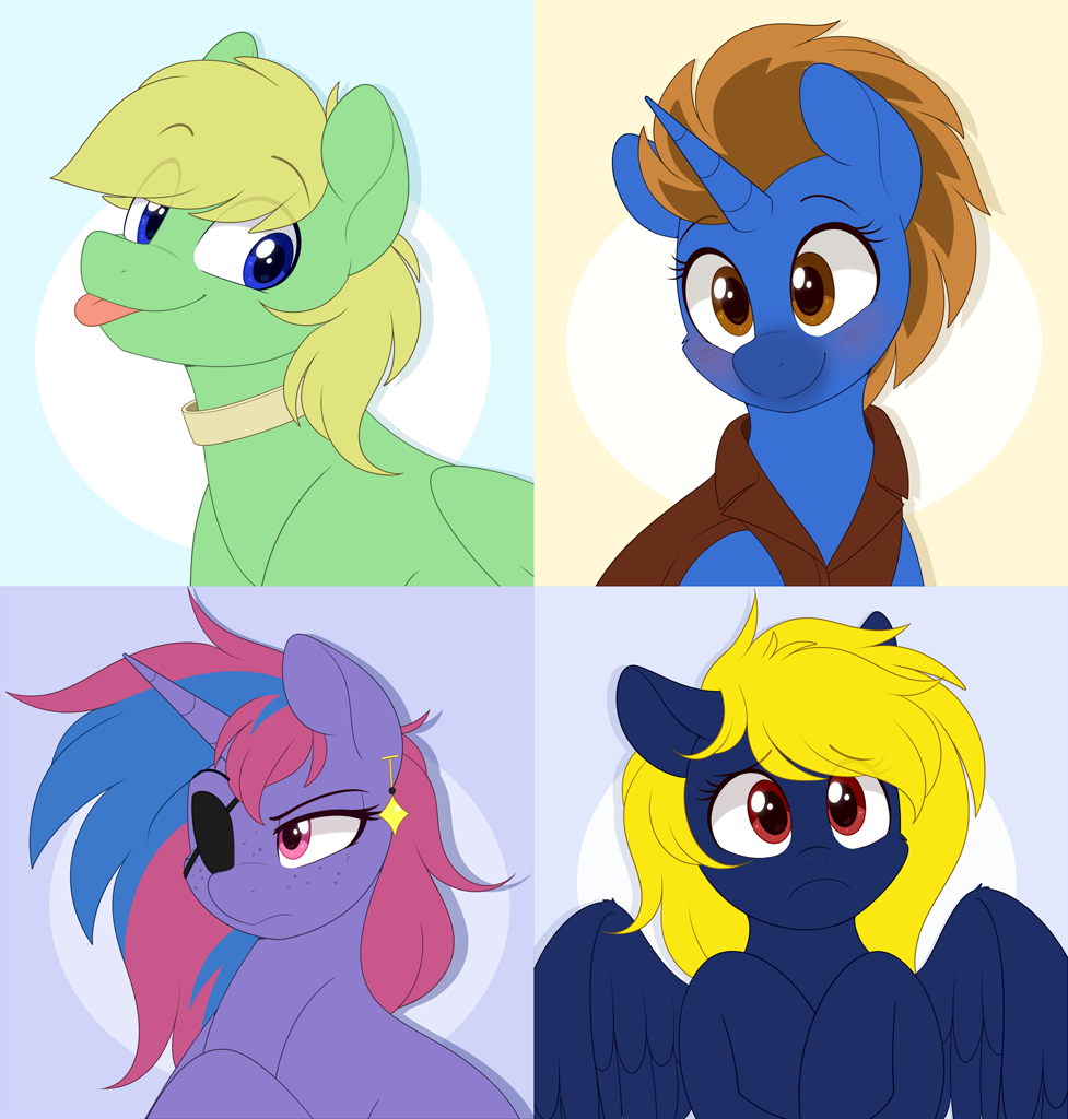 #3385821 - safe, artist:higglytownhero, oc, oc only, oc:lemming, oc:naveen numbers, oc:retro bit ...