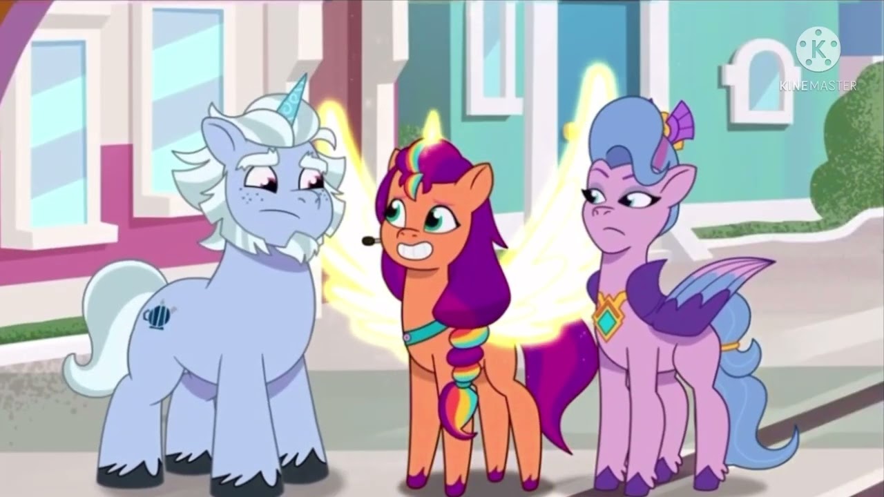 #3385874 - safe, screencap, alphabittle blossomforth, pipp petals, queen haven, sunny starscout ...