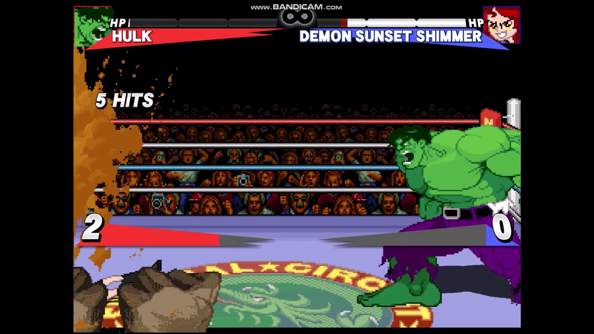 #3375758 - safe, animated, demon sunset shimmer, fight, marvel, mugen ...