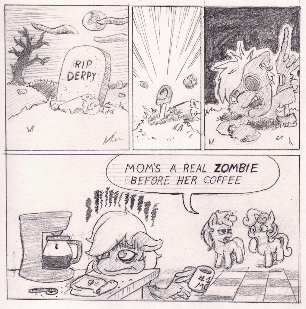 #3375818 - safe, artist:lost marbles, derpy hooves, dinky hooves ...