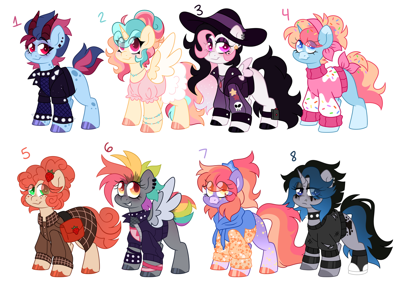 #3386613 - safe, artist:crazysketch101, oc, oc only, alicorn, earth pony, pegasus, pony, unicorn ...