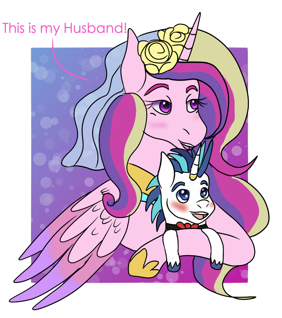 #3386985 - safe, artist:bluefinarts, princess cadance, shining armor ...