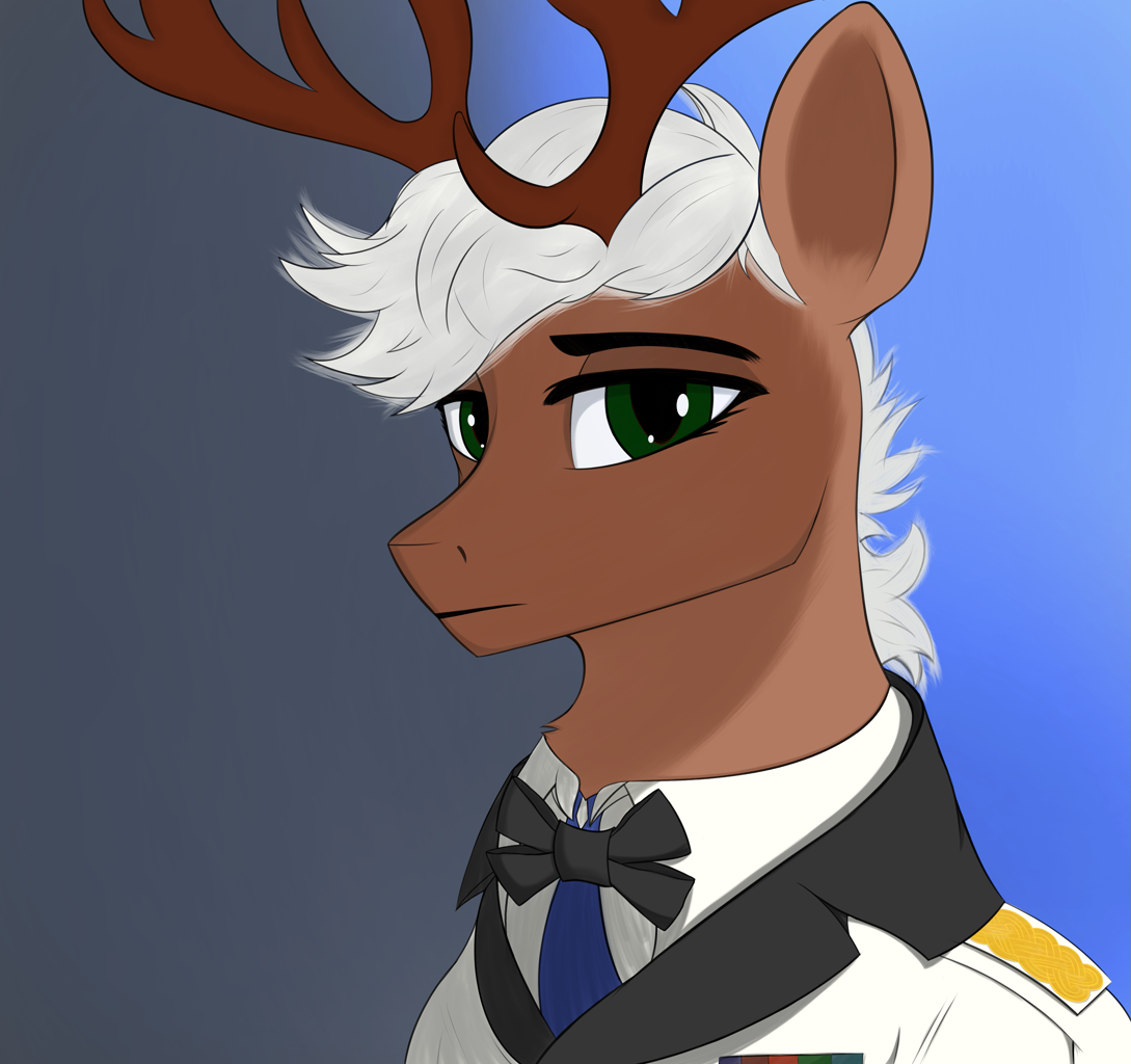 #3387712 - safe, artist:adastra, oc, oc only, deer, clothes, gradient ...