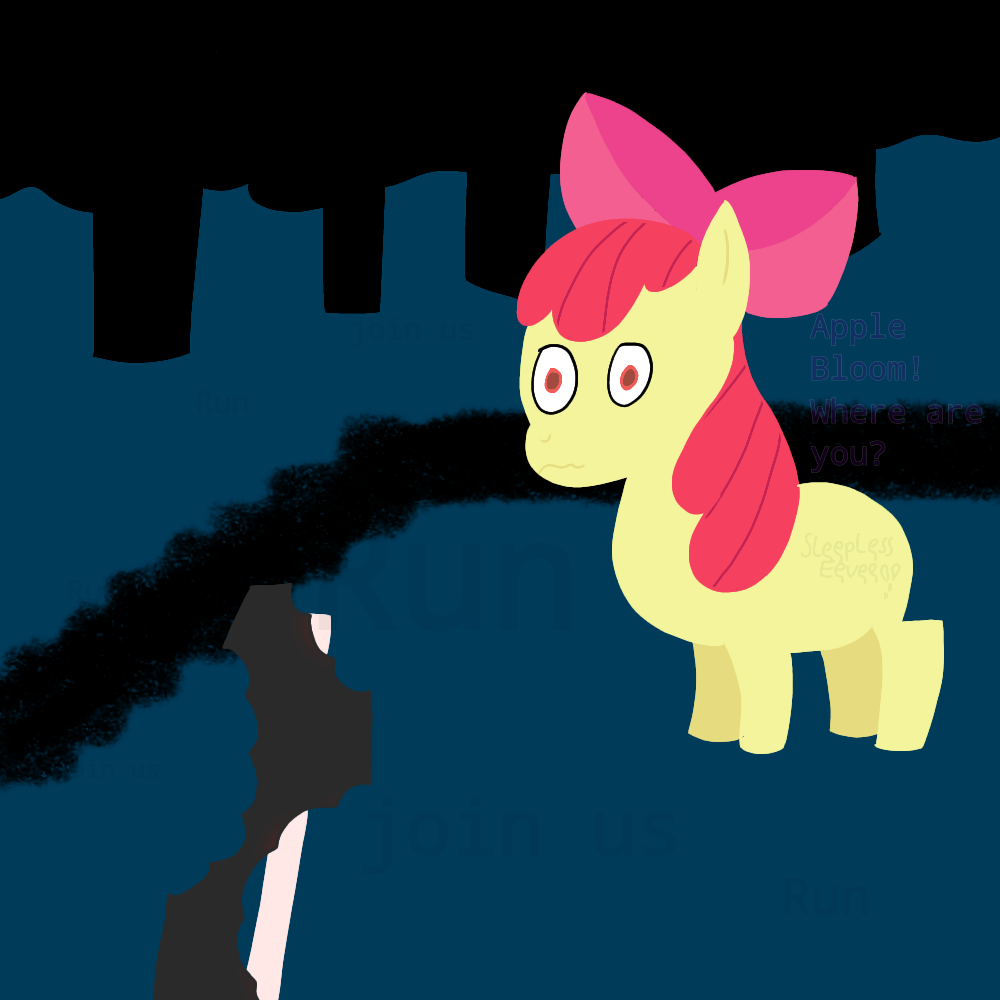#3388269 - semi-grimdark, artist:sleeplesseevee, apple bloom, earth ...