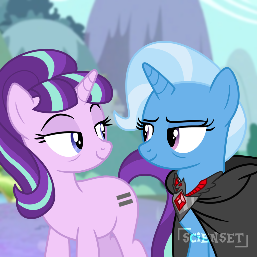 #3389718 - safe, edit, edited screencap, screencap, starlight glimmer, trixie, pony, unicorn, g4 ...