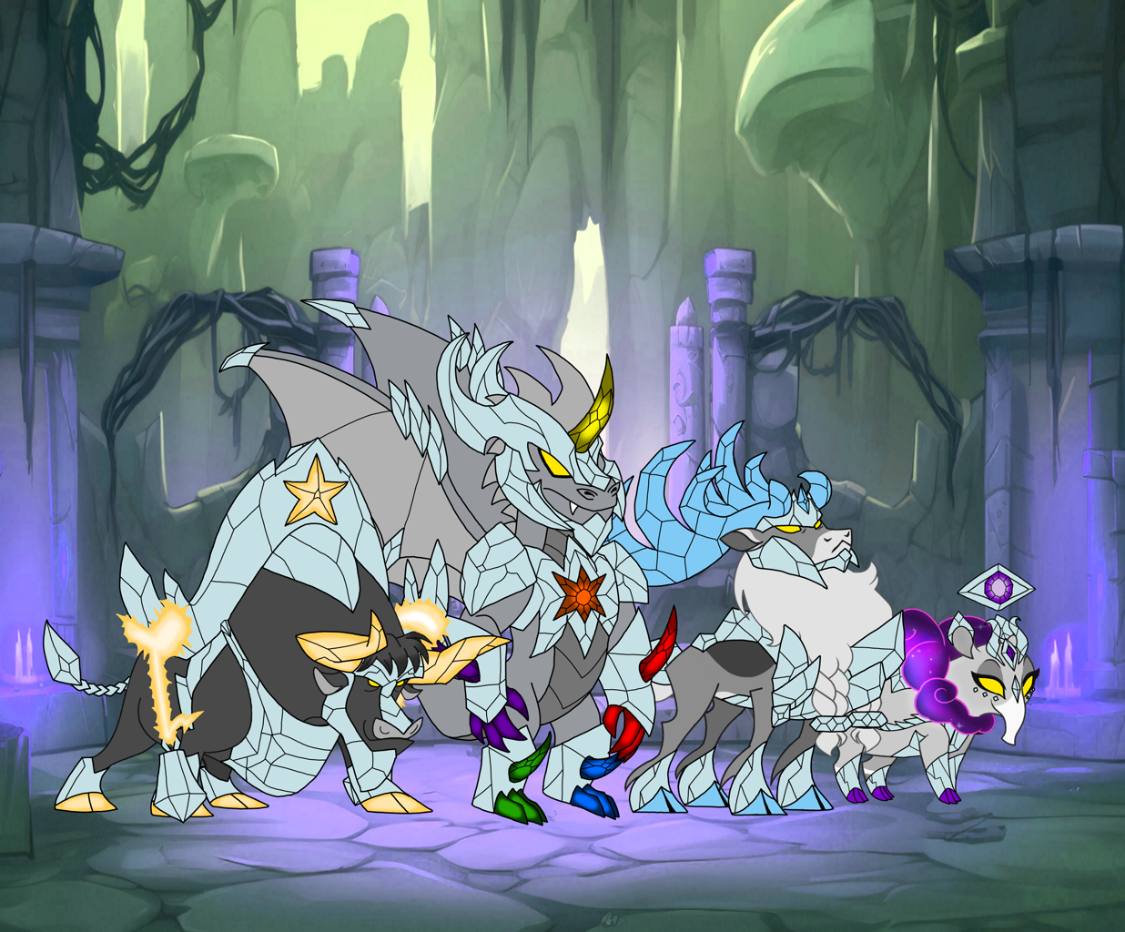 #3390009 - safe, artist:zetikoopa, nidra (tfh), stronghoof hoofstrong ...