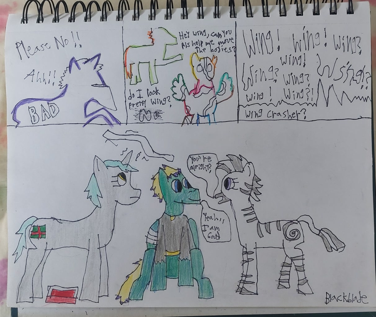 #3392041 - safe, artist:blackblade360, oc, oc only, oc:blister flare, oc:ekon (blackblade360 ...