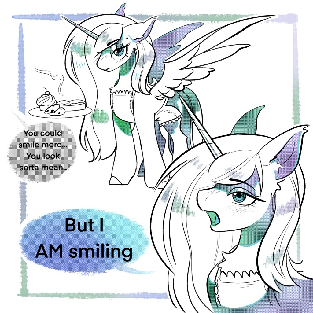 #3392154 - safe, artist:opalacorn, oc, oc only, alicorn, pony, alicorn oc, apron, clothes ...