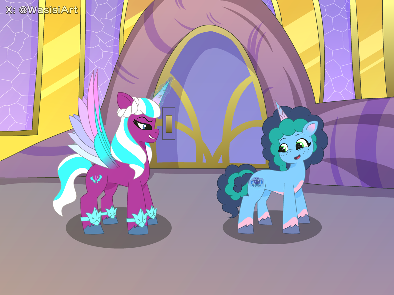 #3393348 - safe, artist:wasisi, misty brightdawn, opaline arcana ...