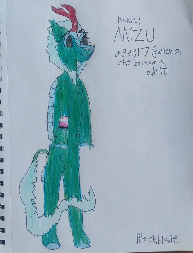 #3376816 - safe, artist:blackblade360, oc, oc only, oc:mizu, kirin, bipedal, blue coat, bracelet ...