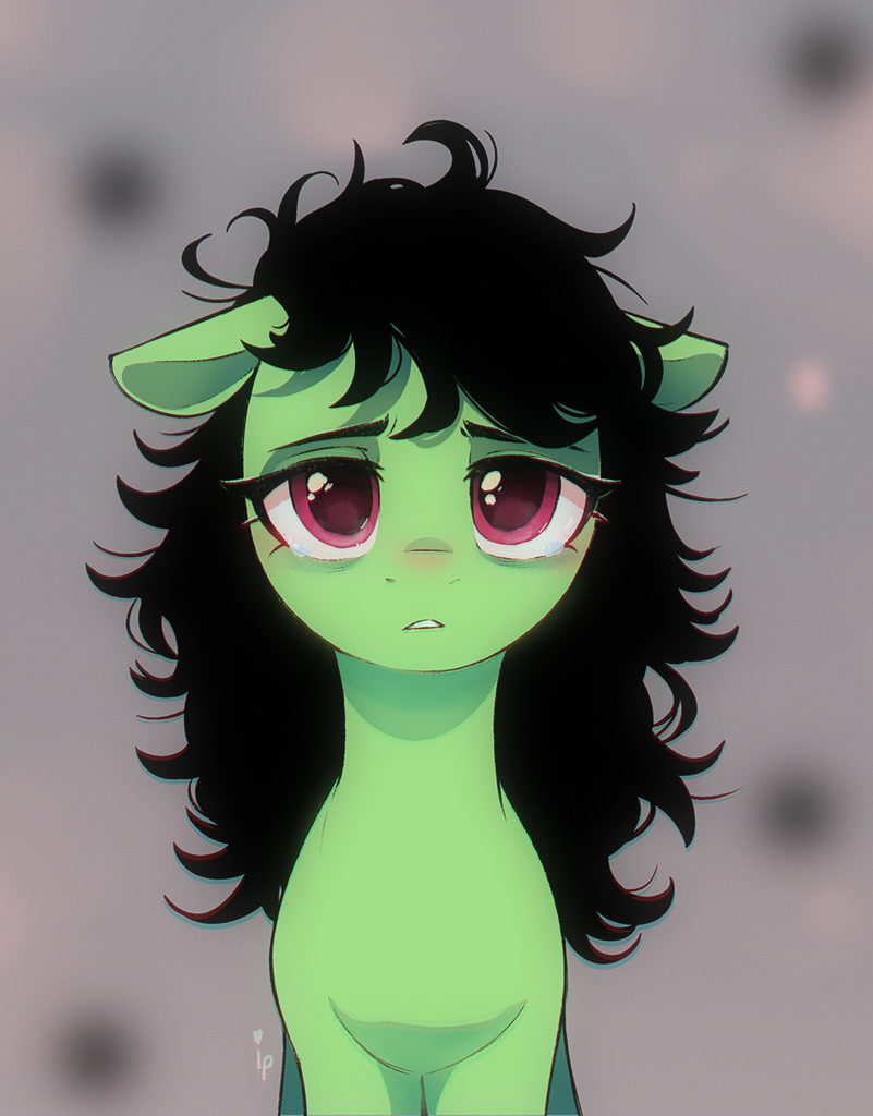 #3379070 - safe, artist:inkypuso, oc, oc only, oc:filly anon, earth ...