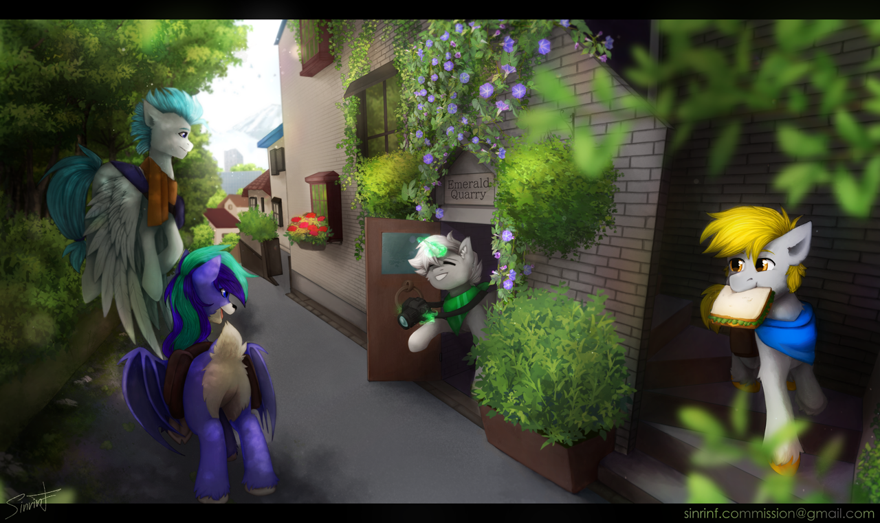 #3400613 - safe, artist:sinrinf, oc, oc only, oc:emerald quarry, oc ...