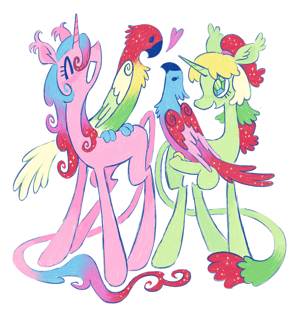 #3401428 - safe, artist:peaceandlove26, mimic (g1), sunrise song, bird ...