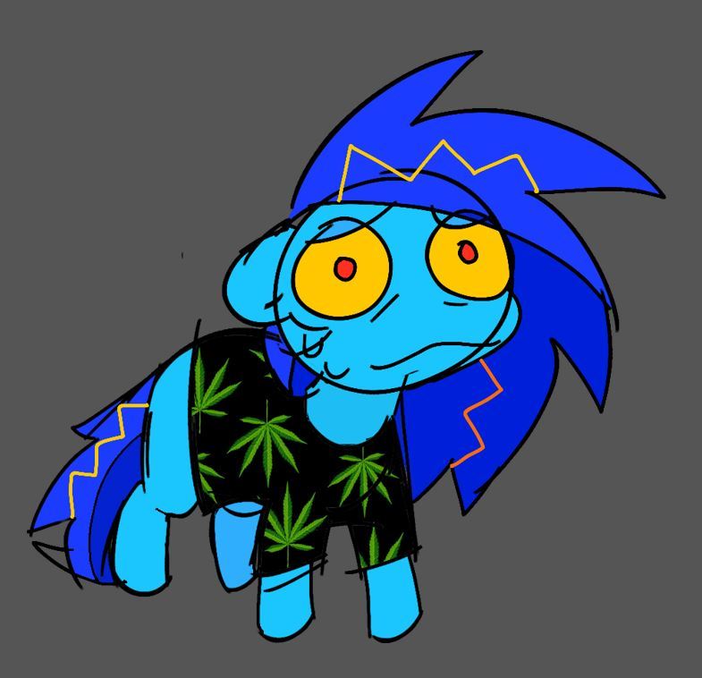 #3401763 - safe, artist:koidial, oc, oc only, oc:dreadful blue horse ...