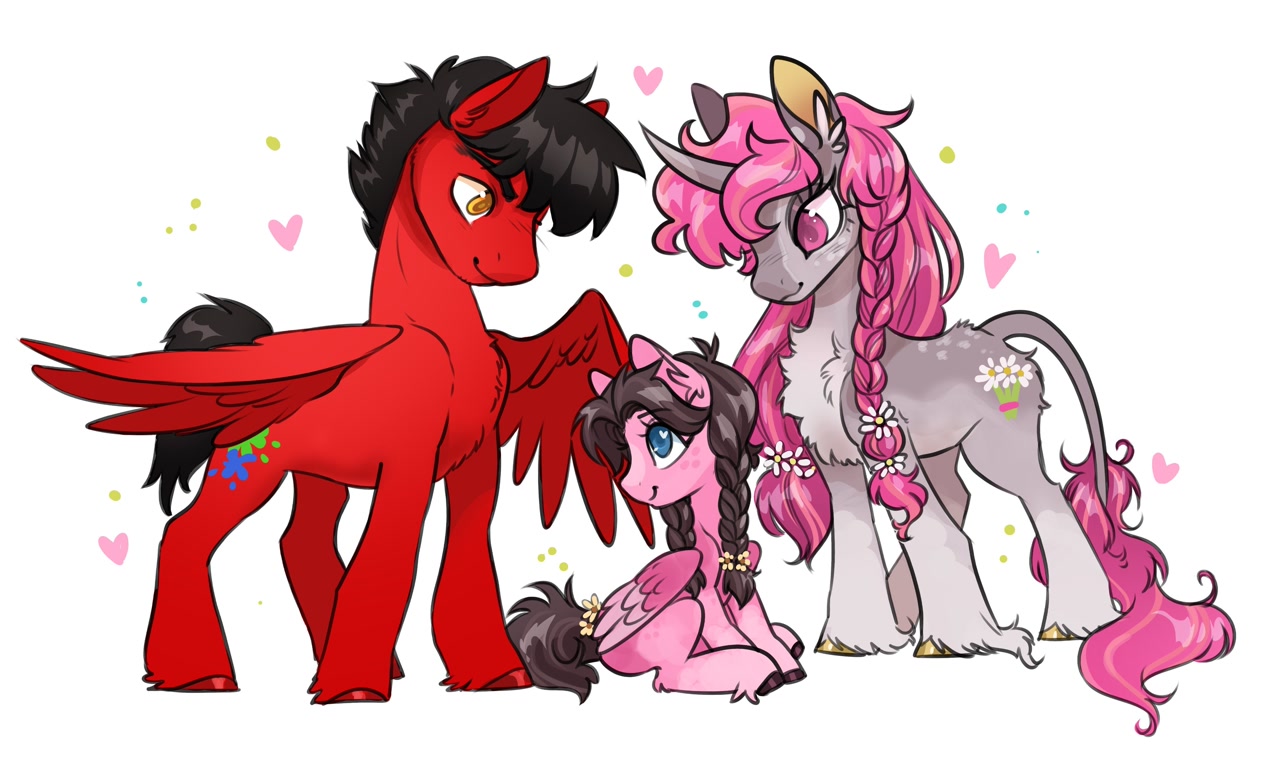 #3402158 - safe, artist:opalacorn, oc, oc only, classical unicorn, pegasus, pony, unicorn, chest ...