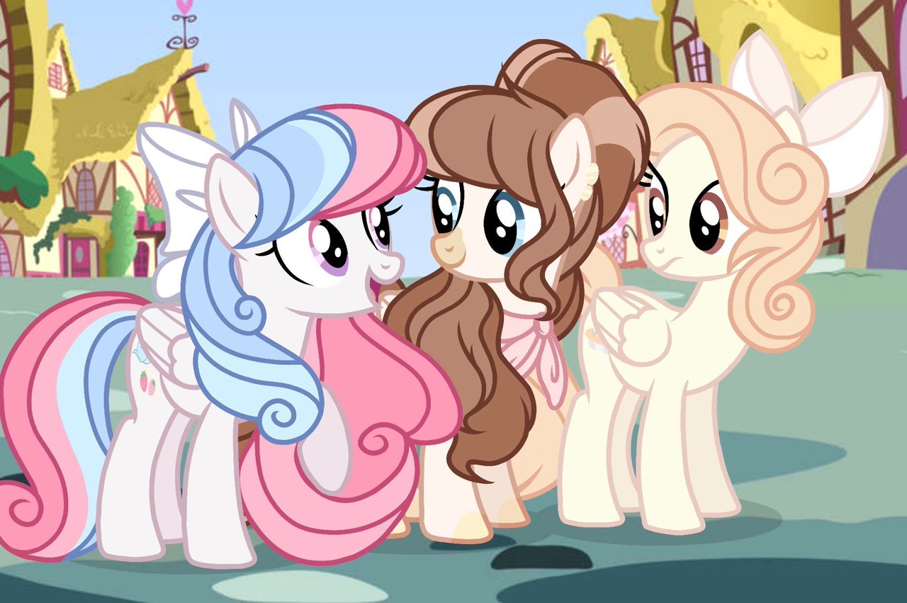 #3403254 - safe, artist:cstrawberrymilk, oc, oc only, oc:meringue pie, oc:strawberry dream, oc ...