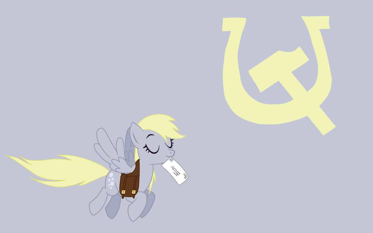 #3403316 - safe, derpy hooves, pegasus, g4, bag, gray background, mail ...