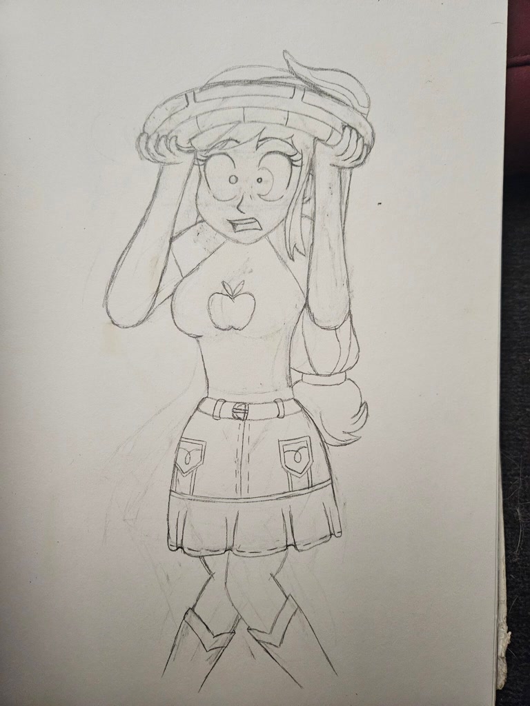 #3404125 - safe, artist:hiromasayoshi, applejack, human, snake ...