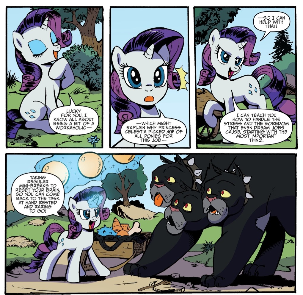 #3404191 - safe, artist:pencils, idw, cerberus (g4), rarity, cerberus ...