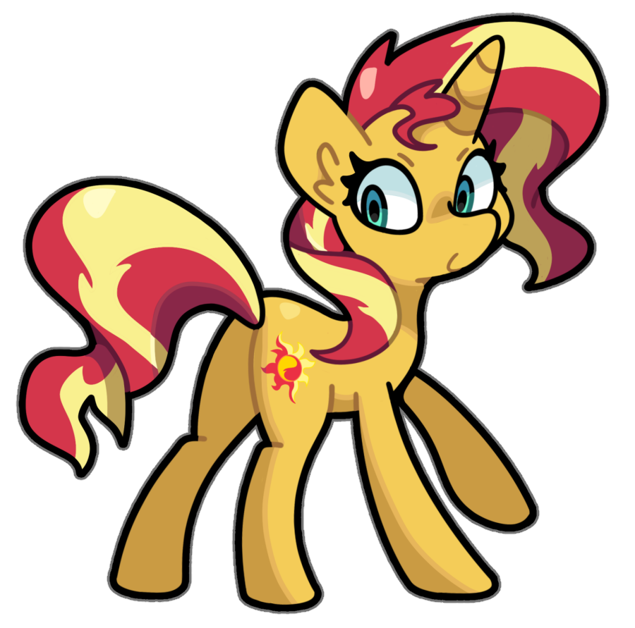 #3404684 - safe, artist:kindakismet, sunset shimmer, pony, unicorn, g4 ...