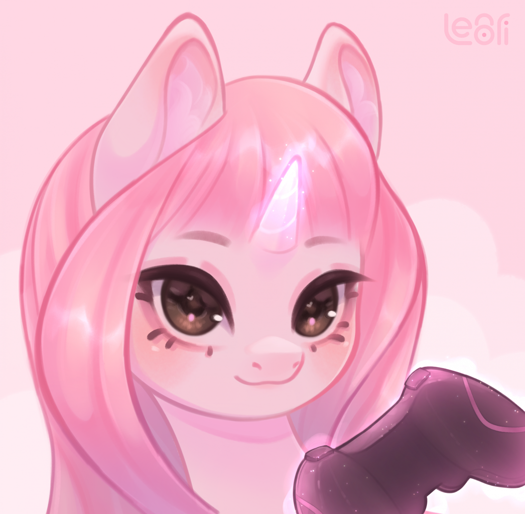 #3404852 - safe, artist:lenori, oc, oc only, oc:swoopblaze, pony, unicorn, controller, female ...