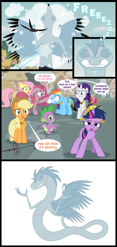 #3394408 - semi-grimdark, artist:culu-bluebeaver, applejack, fluttershy ...