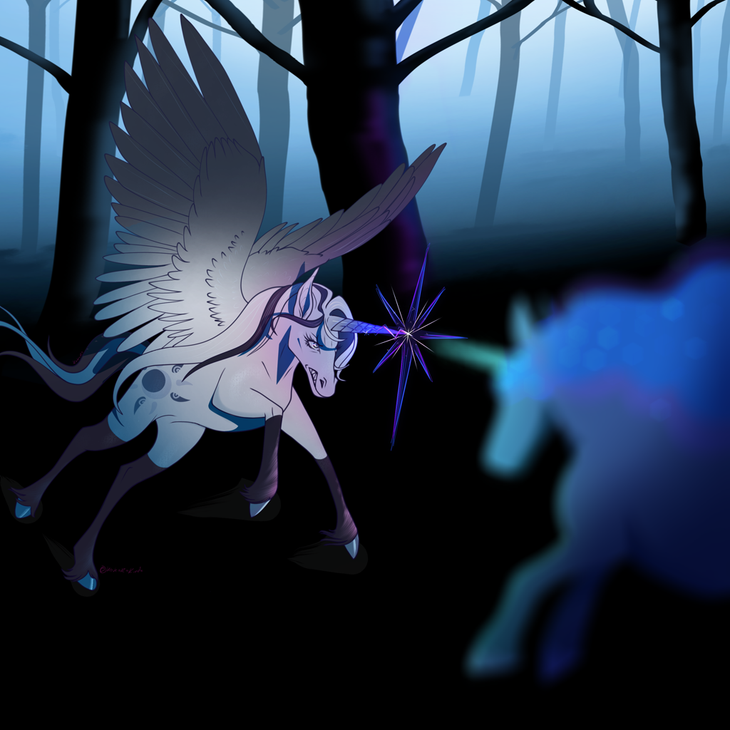 #3405659 - safe, artist:mandarinmouse, oc, oc only, oc:queen nevermore, alicorn, pony, windigo ...