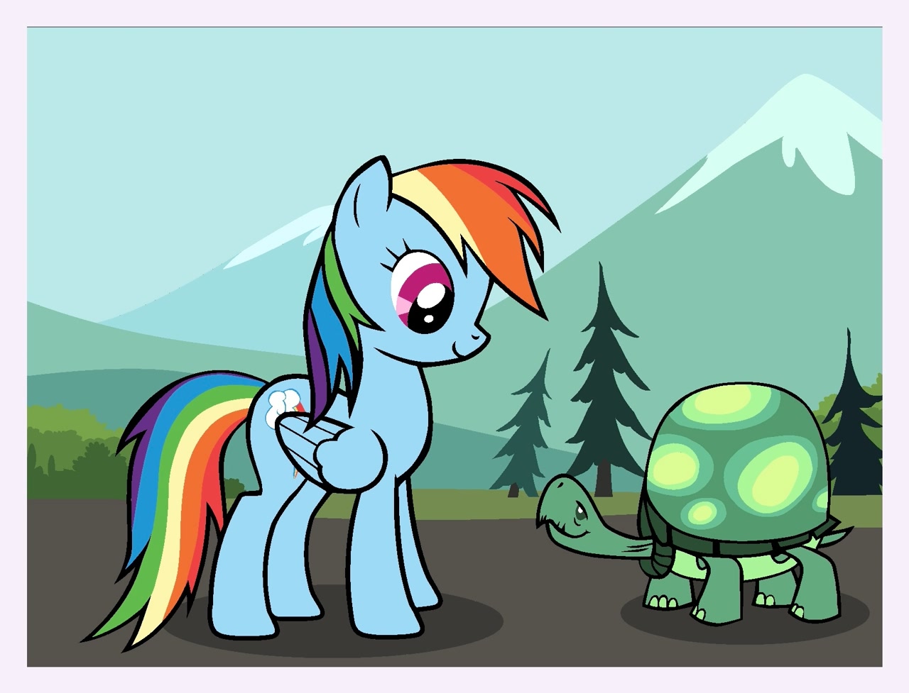 #3406874 - safe, artist:mariana10990, budge studios, rainbow dash, tank ...