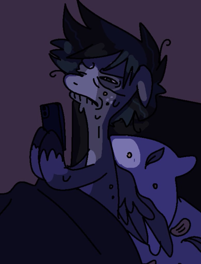 #3407401 - safe, artist:doodlesinky, oc, oc only, oc:inky doodles, pegasus, bed, blanket, crumbs ...