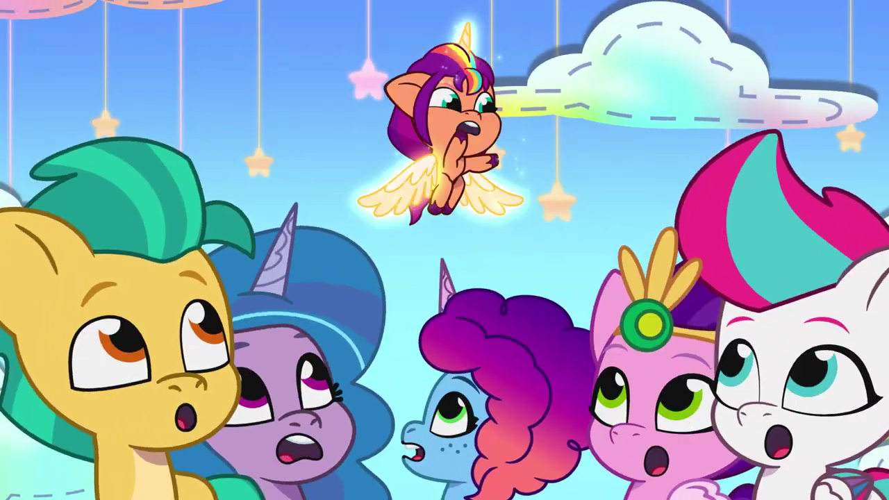 #3408709 - safe, screencap, hitch trailblazer, izzy moonbow, misty brightdawn, pipp petals ...