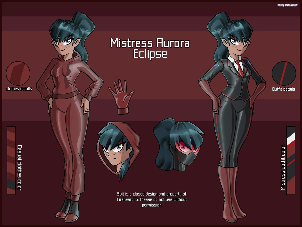 #3409016 - safe, artist:devillustart, oc, oc only, oc:aurora eclipse ...