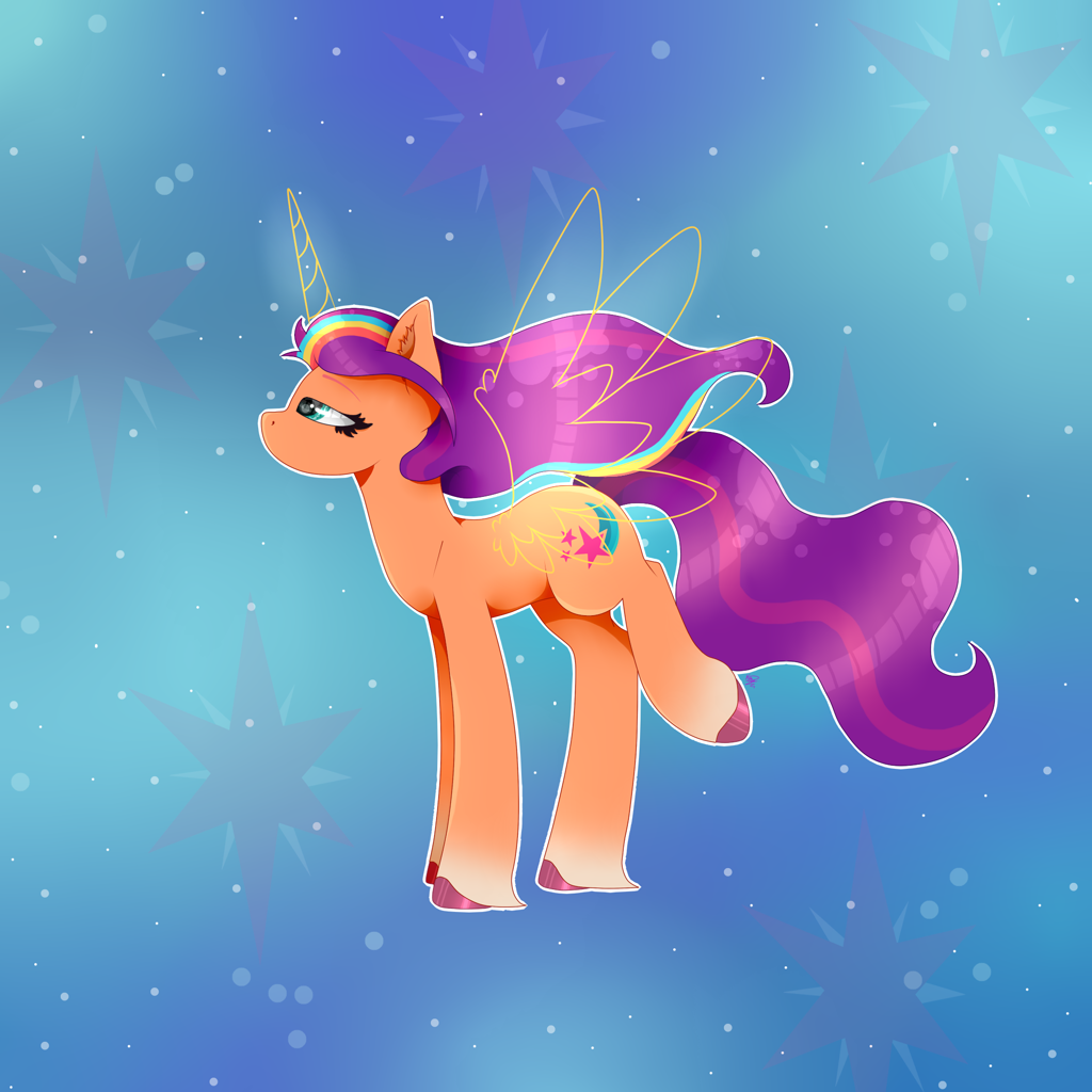 #3409539 - safe, artist:kathepart, sunny starscout, alicorn, g5, artificial horn, artificial ...